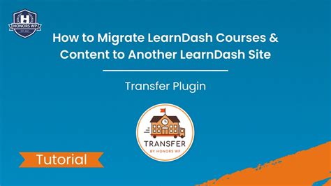 How To Migrate LearnDash Courses Content To Another LearnDash Site With Transfer YouTube