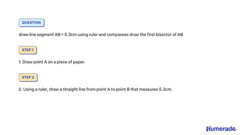 solved draw line segment ab 5 3cm using ruler and compasses draw the