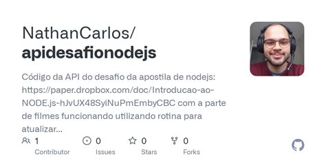 Github Nathancarlosapidesafionodejs Código Da Api Do Desafio Da
