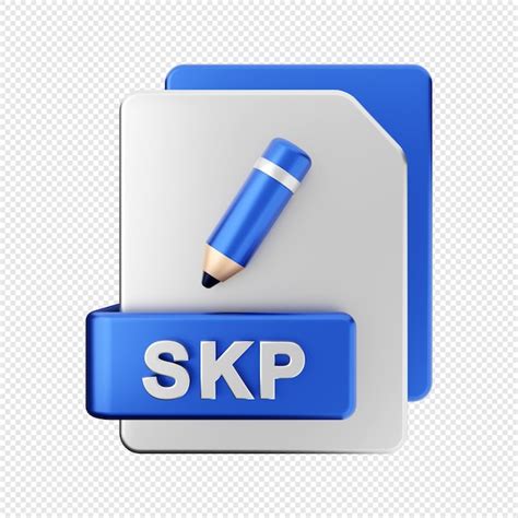 premium psd 3d file format skp type icon illustration