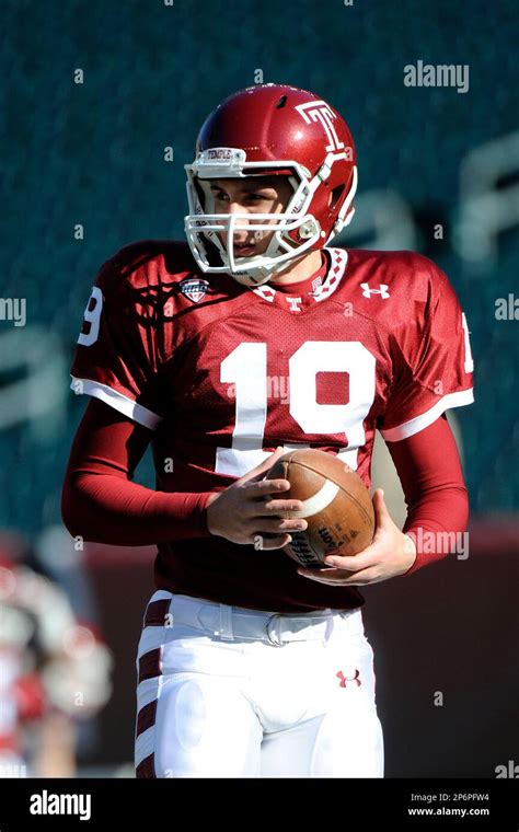 Temple University Owls Quarterback Chad Mccloskey 19 During Game