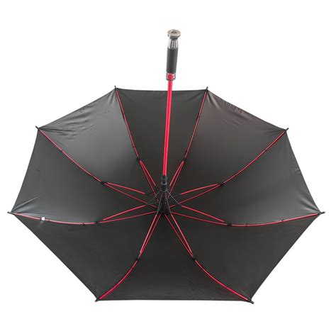 27寸高尔夫伞红色伞骨劳斯莱斯伞柄定制案例 绿源雨伞生产厂家