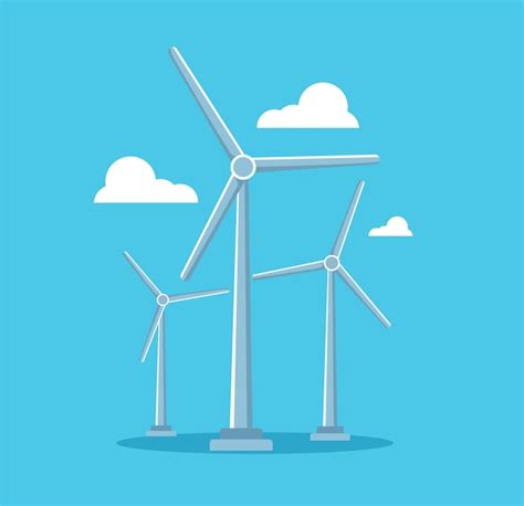 Premium Vector Wind Turbines Wind Power Energy Vector Illustration