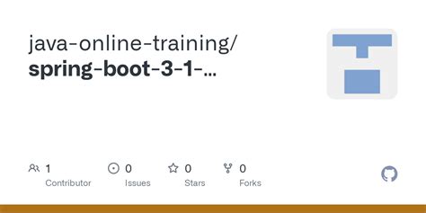 GitHub Java Online Training Spring Boot 3 1 Testcontainer Support
