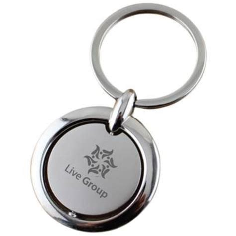 Circular Metal Spinner Keychain Very Exciting Things