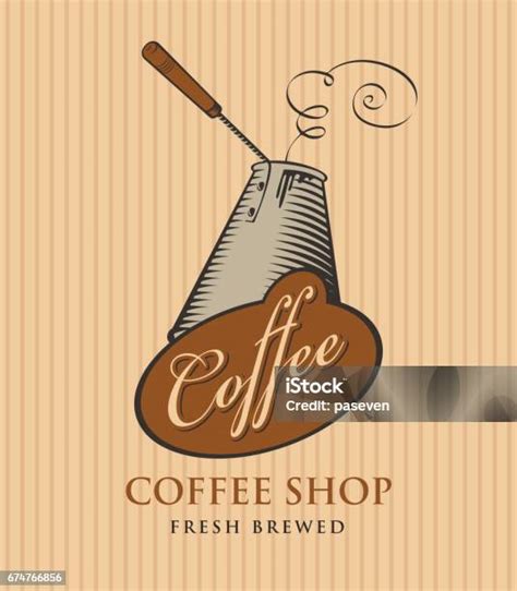 커피숍 커피 Cezve 배너 검은색에 대한 스톡 벡터 아트 및 기타 이미지 검은색 고풍스런 그림 그리기 Istock