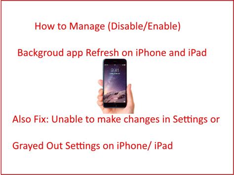 How To Disable Turn Off Background App Refresh On Iphone X