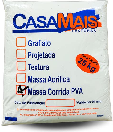 Massa Corrida PVA Casa Mais Texturas E Complementos