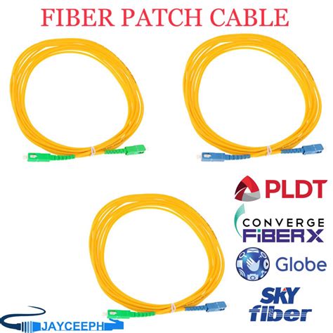 Fiber Optic Patch Cable Simplex Single Mode SC UPC APC Male PLDT GLOBE CONVERGE FIBER MODEM