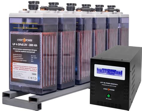 Комплект резервного питания для предприятий LogicPower B6000 + OPzS ...