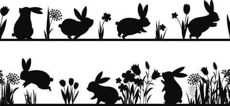 Cartoon Rabbit On Grass Background Royalty Free Vector Image