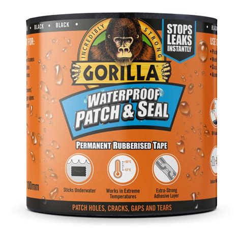 Gorilla Waterproof Patch And Seal Black 3m Selco