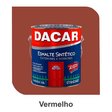 ESMALTE SINT ST 3 6L VERMELHO DACAR Esmalte Sintético Standard Vermelho 3 6L Dacar DACAR
