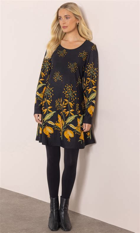 Womens Tunic Tops Long Line Plain And Print Tunics Klass
