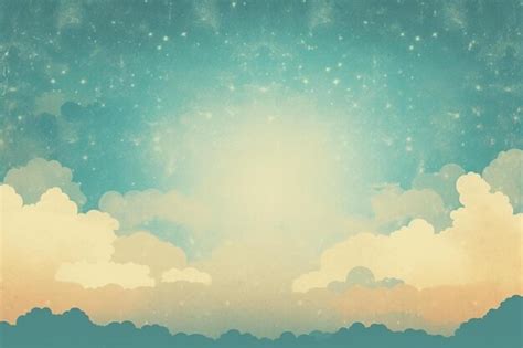 Premium Ai Image Retro Sky Pattern On Old Paper Texture