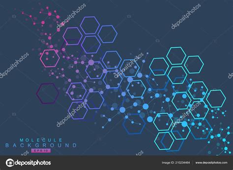 Hexagonal Abstract Background Big Data Visualization Global Network Connection Medical