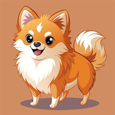 мультфильм собаки с белым пятном на лице Премиум Ai сгенерированный вектор