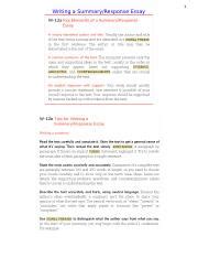 Crafting Effective Summary/Response Essays | Course Hero