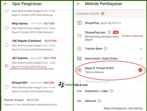 Cara Mudah Mengaktifkan Pembayaran Cod Di Shopee