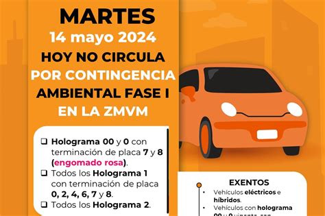 Estos Autos No Circulan Este Martes 14 De Mayo Tras Contingencia
