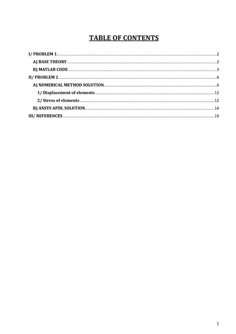 Using Fdm And Numerical Analysis To Calculate Temperature And Strength Table Of Contents I