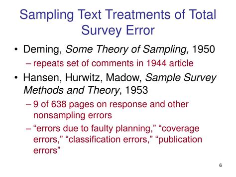Ppt Total Survey Error Past Present And Future Powerpoint