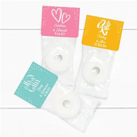 Set Of 25 Personalized Wedding Lifesaver Candy Lifesaver Candy Wedding
