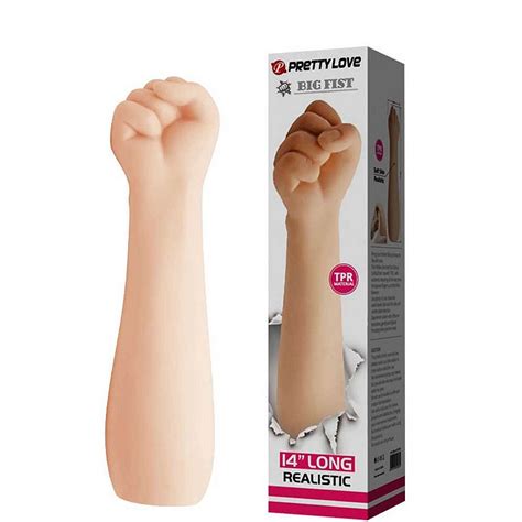Penetrador Em Formato De Braço Com Mão Fechada Tamanho Real Pretty