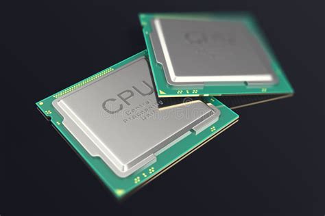 Modern Multicore CPU On White Background D Illustration Stock Illustration Illustration Of