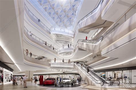 商业商场中庭su模型下载【id 1147094290】 知末su模型网