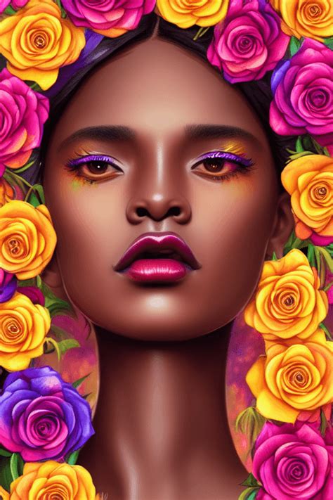 Intricately Rendered Brown Skin Woman · Creative Fabrica