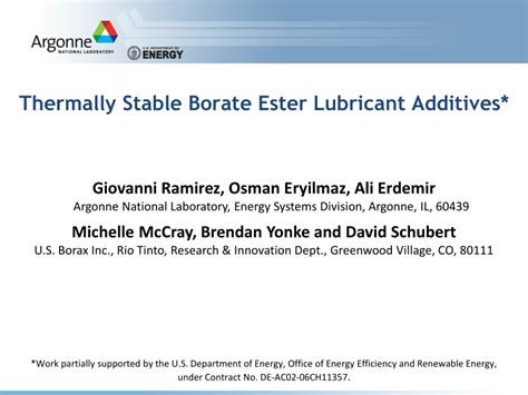 Pdf Novel Borate Ester Additives With Superior Tribological Performance