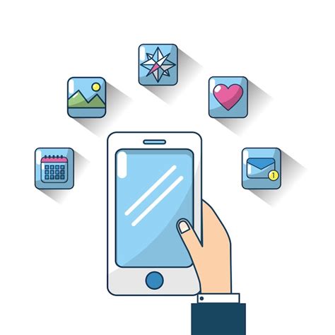 Premium Vector Smartphone With Hand Touchscreen Connection Server