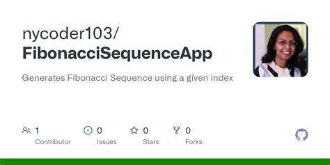 GitHub Nycoder FibonacciSequenceApp Generates Fibonacci Sequence Using A Given Index