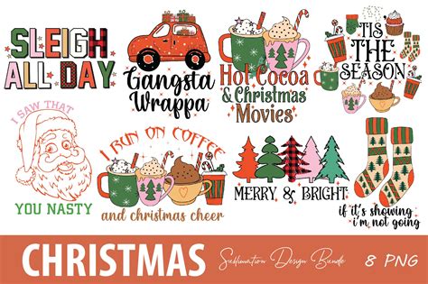 Christmas PNG Sublimation Bundle Graphic By Craftlab Creative Fabrica