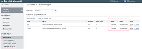 Upgrade CPE S Firmware Via VigorACS 2 DrayTek