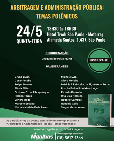 Arbitragem e Administração Pública Temas Polêmicos maio 24 2018