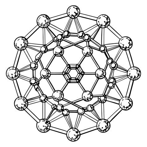 A Black And White Illustration Of A Geometric Shape With Multiple Spheres Connected By Lines