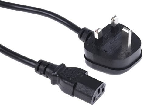 RS PRO RS PRO IEC C13 Socket To Type G UK Plug Power Cord 2 5m 731 6185 RS Components