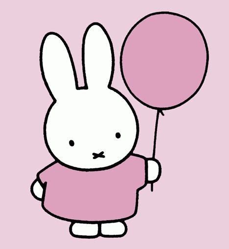 Cute Rabbit Drawing With Pink Balloon