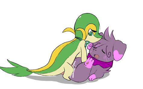Rule 34 Eroborus Espurr Female Male Nintendo Pokemon Snivy Straight
