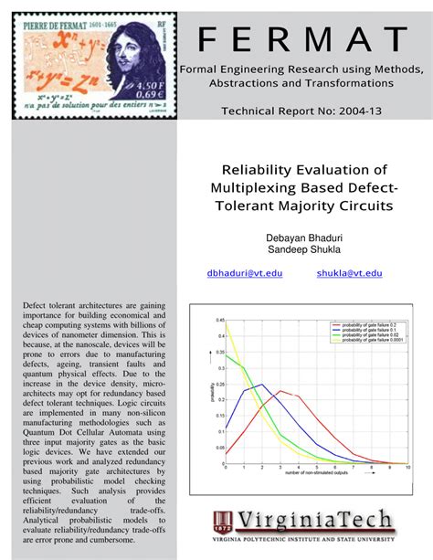 Pdf Reliability Evaluation Of Von Neumann Multiplexing Based Defect