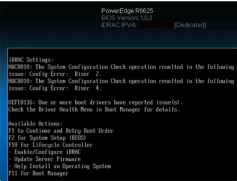 PowerEdge R6625 The System May Show Riser 2 Error With IDRAC 7 10 50