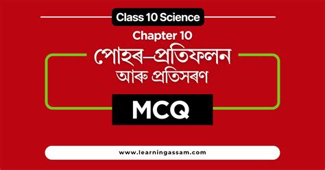 Class 10 Science Chapter 10 MCQ পহৰপৰতফলন আৰ পৰতসৰণ