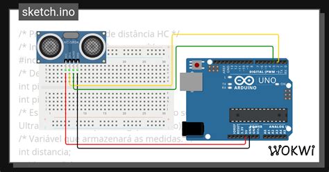 Sensor De Distância Wokwi Esp32 Stm32 Arduino Simulator