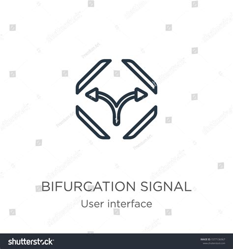Bifurcation Signal Icon Thin Linear Bifurcation Stock Vector Royalty Free 1577136967