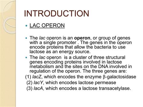 Regulation In Lac Operon Pptx Chemistry Science