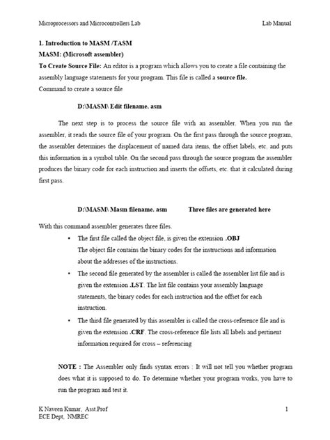 mpmc lab programs 2020 21 pdf assembly language computer program