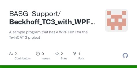 Github Basg Support Beckhoff Tc3 With Wpf Ads A Sample Program That