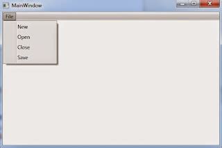 WPF Tutorial Menu WPF Example